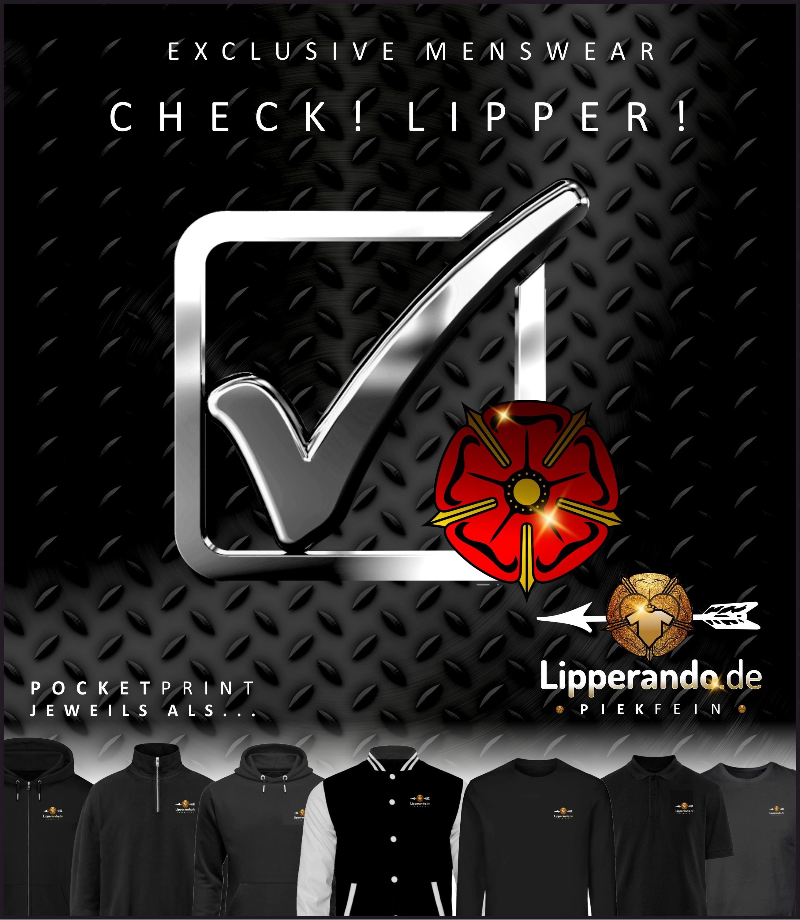 LIPPERANDO PIEKFEIN - CHECK! LIPPER! | Men Basic T-shirt - lipperando ...